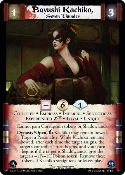 Bayushi Kachiko, Seven Thunder/card | L5r: Legend of the Five Rings ...