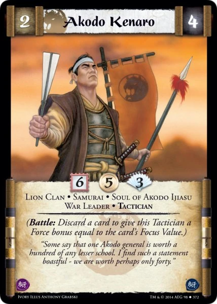 Akodo Kenaro/card | L5r: Legend of the Five Rings Wiki | Fandom