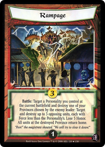 Rampage/card | L5r: Legend of the Five Rings Wiki | Fandom