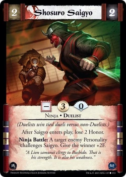 Shosuro Saigyo/card | L5r: Legend of the Five Rings Wiki | Fandom