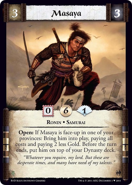 Masayacard L5r Legend Of The Five Rings Wiki Fandom