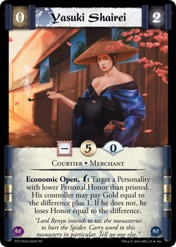 Yasuki Shairei/card | L5r: Legend of the Five Rings Wiki | Fandom