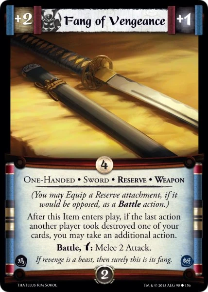 Fang of Vengeance/card | L5r: Legend of the Five Rings Wiki | Fandom