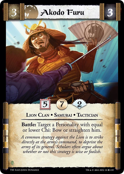 Akodo Furu/card | L5r: Legend of the Five Rings Wiki | Fandom
