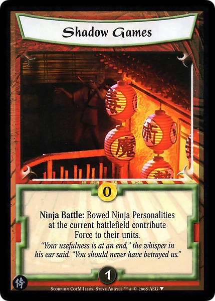 Shadow Games/card | L5r: Legend of the Five Rings Wiki | Fandom