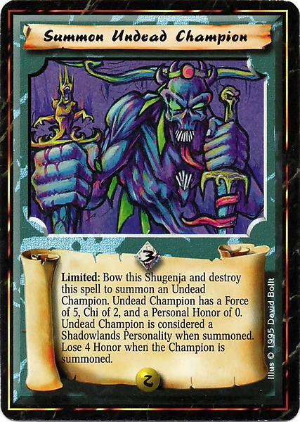 Summon Undead Champion/card | L5r: Legend of the Five Rings Wiki | Fandom