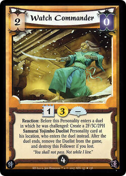 Watch Commander/card | L5r: Legend of the Five Rings Wiki | Fandom