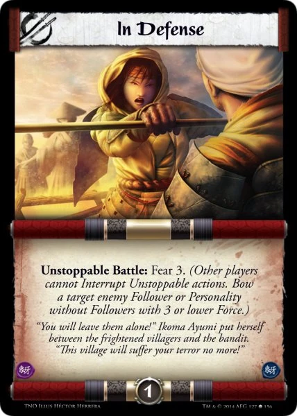 In Defense/card | L5r: Legend of the Five Rings Wiki | Fandom