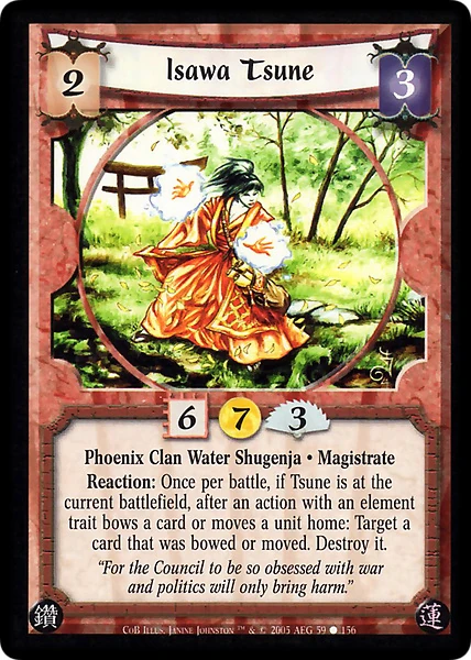 Isawa Tsune/card | L5r: Legend of the Five Rings Wiki | Fandom