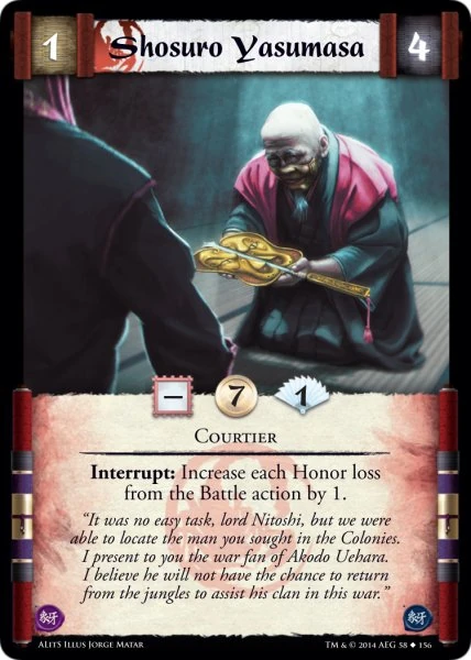 Shosuro Yasumasa/card | L5r: Legend of the Five Rings Wiki | Fandom