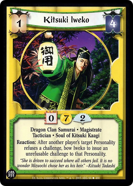 Kitsuki Iweko/card | L5r: Legend of the Five Rings Wiki | Fandom