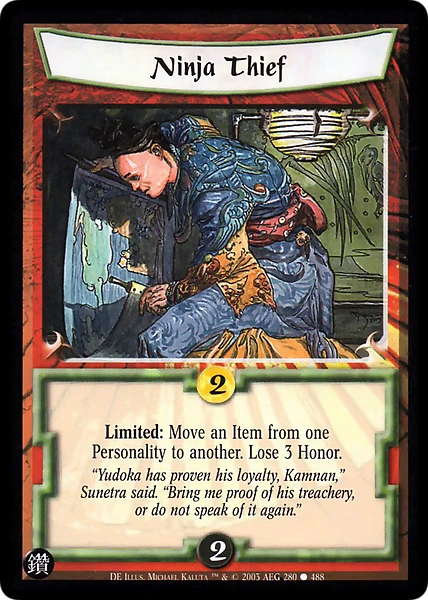 Ninja Thief/card3 | L5r: Legend of the Five Rings Wiki | Fandom