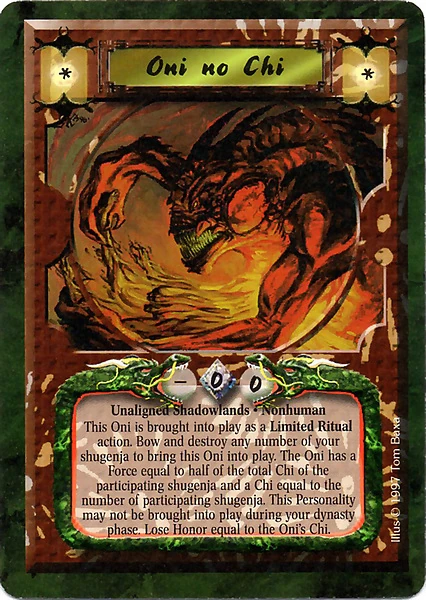 Oni no Chi/card | L5r: Legend of the Five Rings Wiki | Fandom