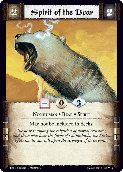 Spirit of the Bear/card | L5r: Legend of the Five Rings Wiki | Fandom