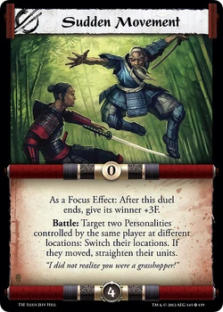 Sudden Movement/card | L5r: Legend of the Five Rings Wiki | Fandom
