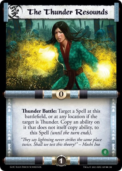 The Thunder Resounds/card | L5r: Legend of the Five Rings Wiki | Fandom