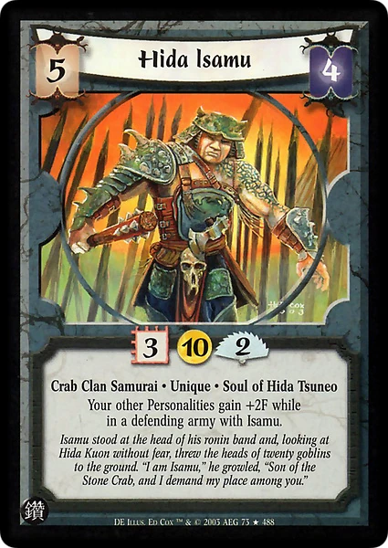 Hida Isamu/card | L5r: Legend of the Five Rings Wiki | Fandom