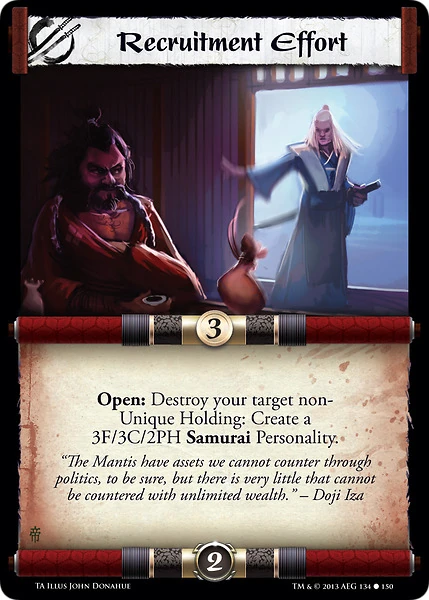 Recruitment Effort/card | L5r: Legend of the Five Rings Wiki | Fandom