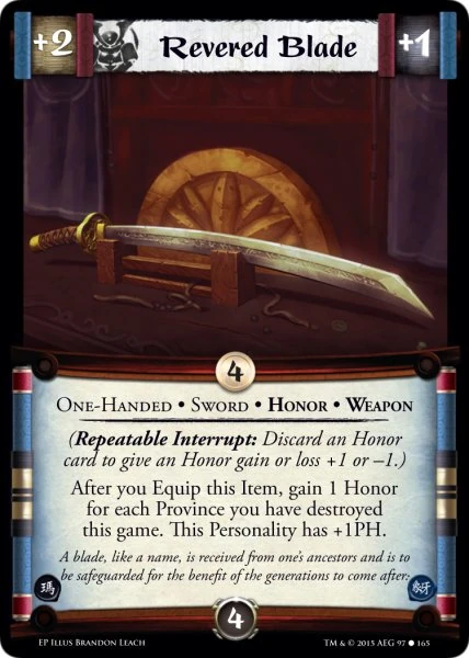 Revered Blade/card | L5r: Legend of the Five Rings Wiki | Fandom