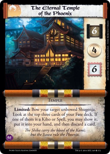 The Eternal Temple of the Phoenix/card | L5r: Legend of the Five Rings ...