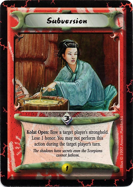 Subversion/card | L5r: Legend of the Five Rings Wiki | Fandom
