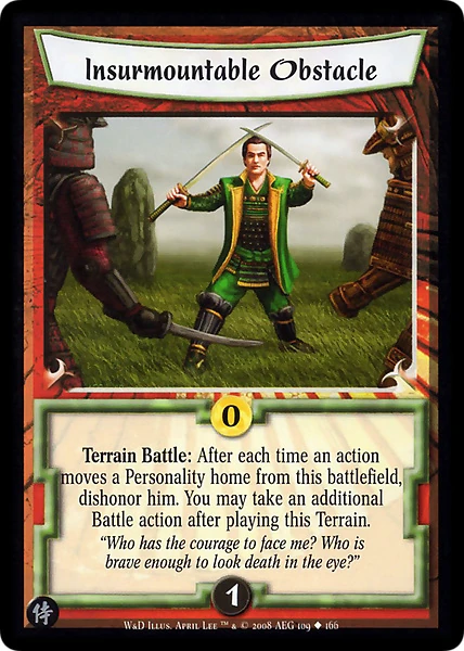 Insurmountable Obstacle/card | L5r: Legend of the Five Rings Wiki | Fandom