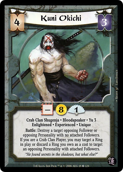 Kuni Okichi Exp/card | L5r: Legend of the Five Rings Wiki | Fandom
