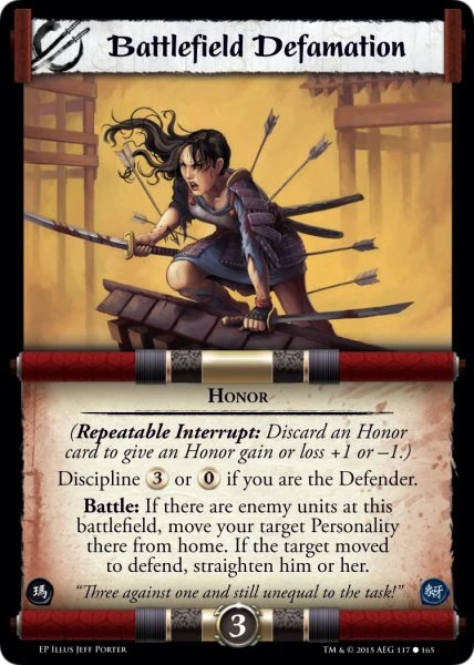 Battlefield Defamation/card | L5r: Legend of the Five Rings Wiki | Fandom