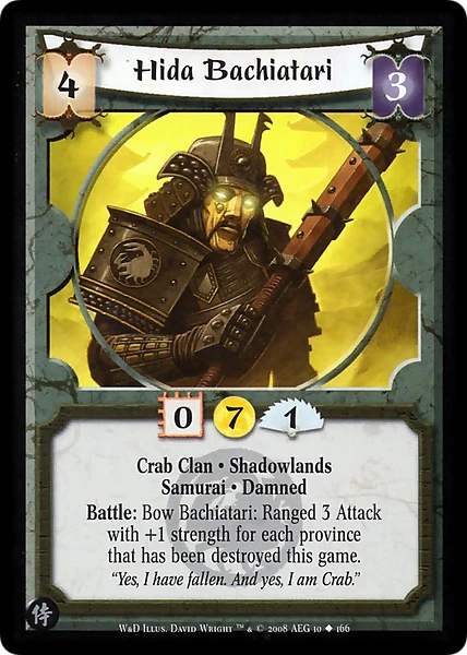 Hida Bachiatari/card | L5r: Legend of the Five Rings Wiki | Fandom