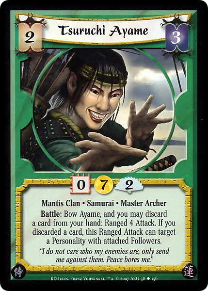 Tsuruchi Ayame/card | L5r: Legend of the Five Rings Wiki | Fandom