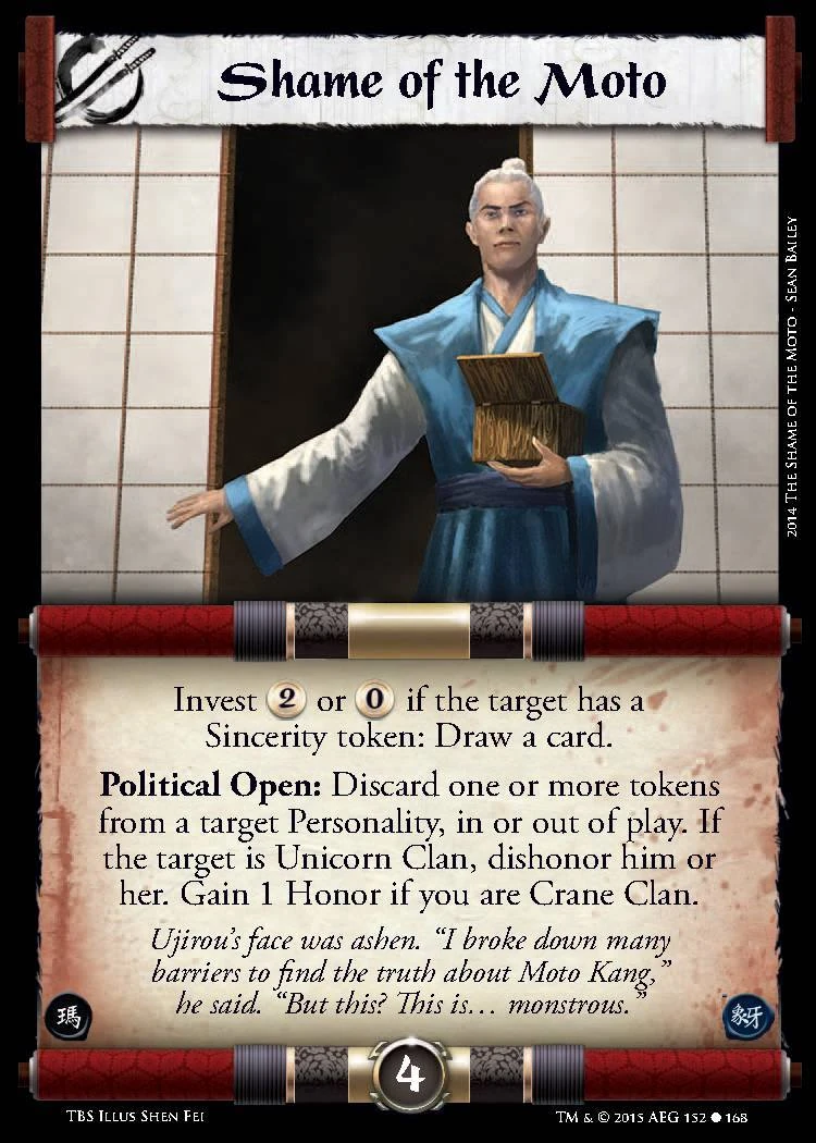 Shame of the Moto/card | L5r: Legend of the Five Rings Wiki | Fandom