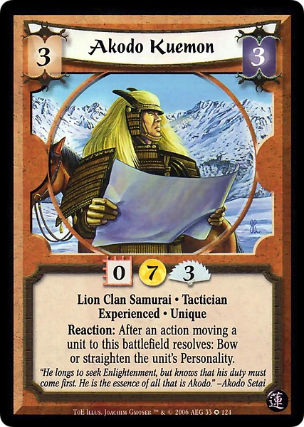 Akodo Kuemon Exp/card | L5r: Legend of the Five Rings Wiki | Fandom