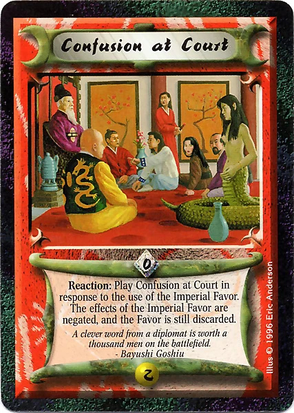 Confusion at Court/card | L5r: Legend of the Five Rings Wiki | Fandom
