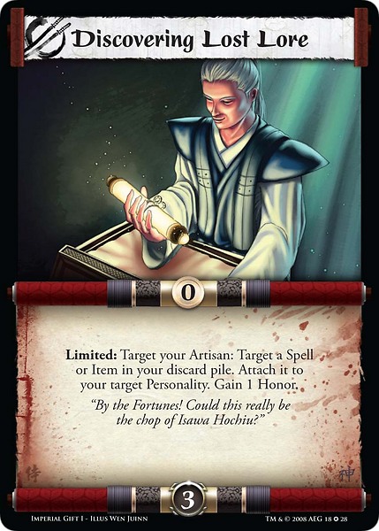 Discovering Lost Lorecard L5r Legend Of The Five Rings Wiki Fandom