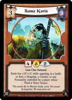 Ikoma Korin/card | L5r: Legend of the Five Rings Wiki | Fandom