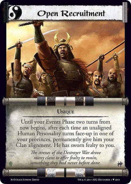 Open Recruitment/card | L5r: Legend of the Five Rings Wiki | Fandom