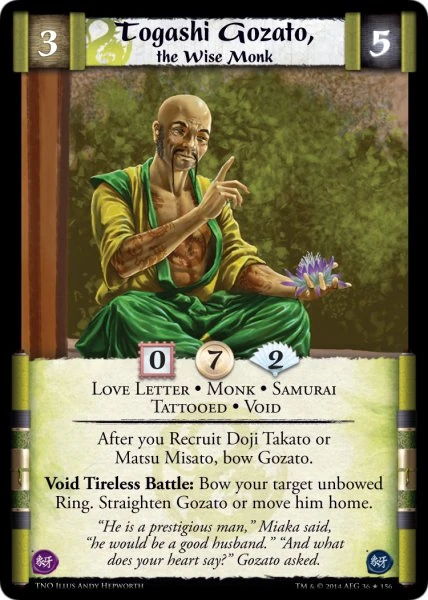 Togashi Gozato, the Wise Monk/card | L5r: Legend of the Five Rings Wiki ...