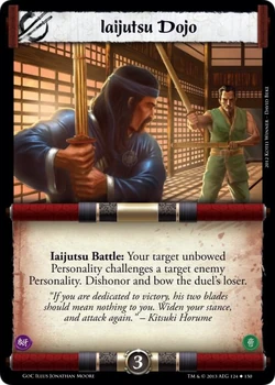Iaijutsu Dojo/card | L5r: Legend of the Five Rings Wiki | Fandom