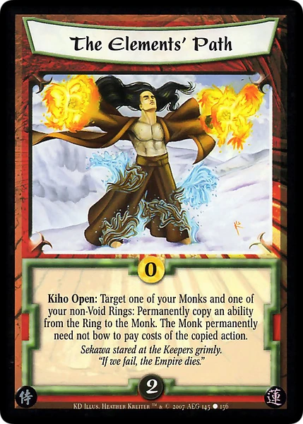 The Elements' Path/card | L5r: Legend of the Five Rings Wiki | Fandom