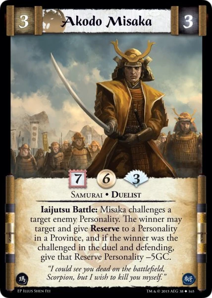Akodo Misaka/card | L5r: Legend of the Five Rings Wiki | Fandom