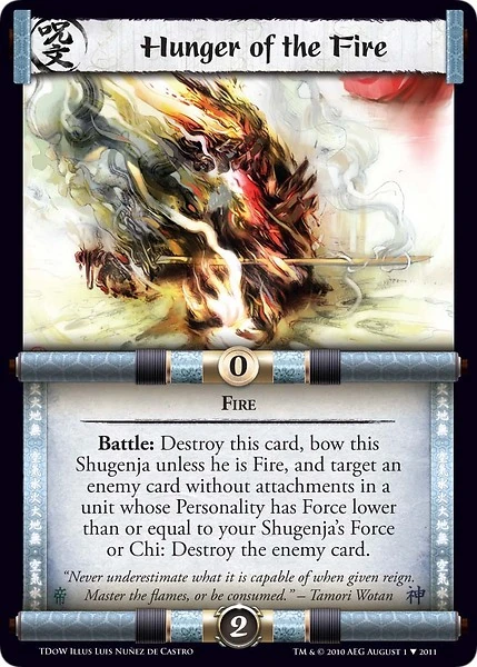 Hunger of the Fire/card | L5r: Legend of the Five Rings Wiki | Fandom