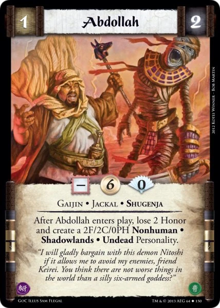 Abdollah/card | L5r: Legend of the Five Rings Wiki | Fandom