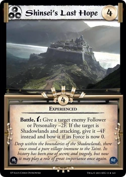 Shinsei's Last Hope Exp/card | L5r: Legend of the Five Rings Wiki | Fandom