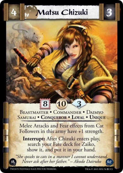 Matsu Chizuki/card | L5r: Legend of the Five Rings Wiki | Fandom