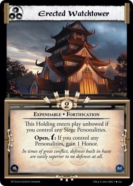 Erected Watchtower/card | L5r: Legend of the Five Rings Wiki | Fandom