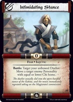 Intimidating Stance/card | L5r: Legend of the Five Rings Wiki | Fandom