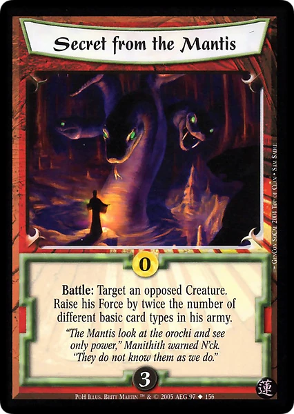 Secret from the Mantis/card | L5r: Legend of the Five Rings Wiki | Fandom