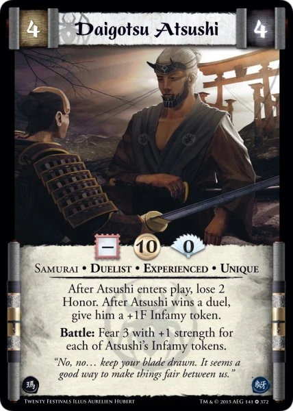 Daigotsu Atsushi Exp/card | L5r: Legend of the Five Rings Wiki | Fandom
