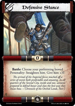 Defensive Stance/card | L5r: Legend of the Five Rings Wiki | Fandom