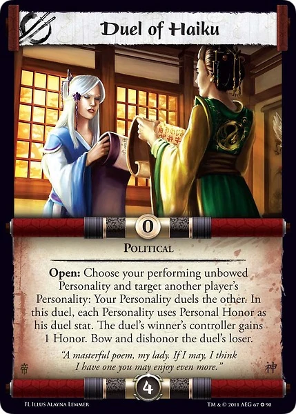 Duel of Haiku/card | L5r: Legend of the Five Rings Wiki | Fandom